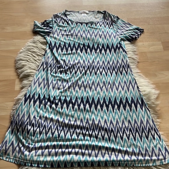 Top It Off | Dresses | Top It Off Blue Purple Chevron Dress Cover Up S ...